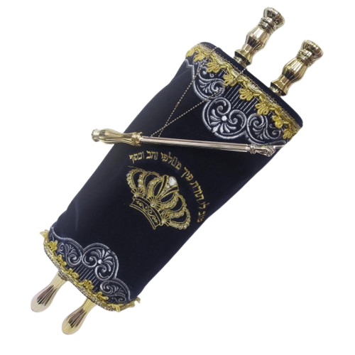 Sefer Torah with PICTURES with Yad and Plastic Cover WITH PICTURES / ס ...