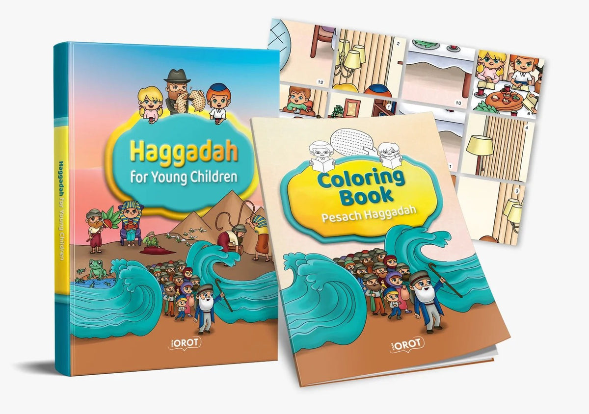 Haggadah for Young Children - Board Book, Stickers & Coloring Book ...